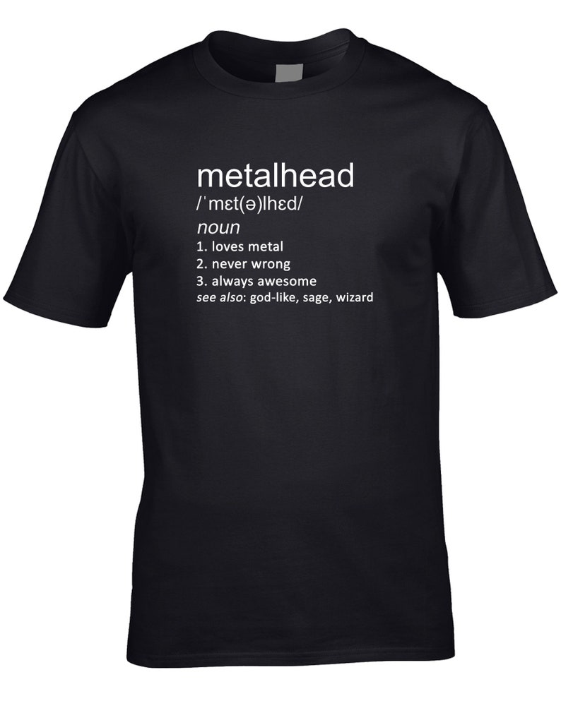 Metalhead Men's Funny Definition T-shirt Heavy Metal Rock | Etsy
