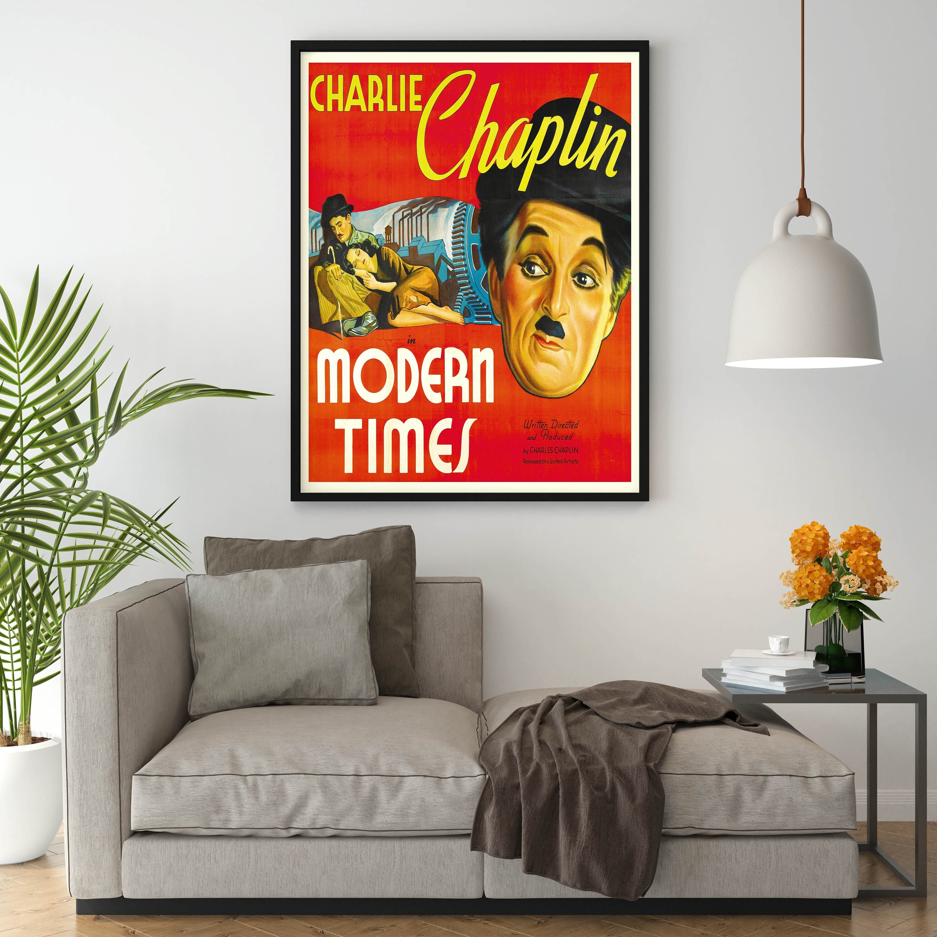 Modern Times Film Poster Charlie Chaplin Print Classic - Etsy