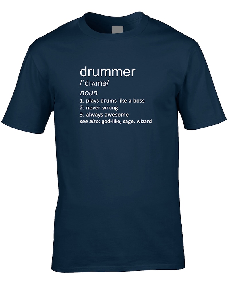 Drummer Definition T-shirt: Funny Percussionist Gift - Etsy