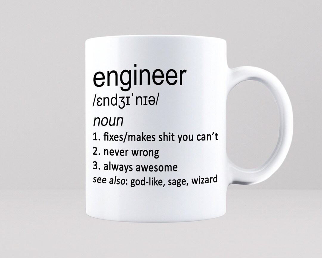 Engineer Mug Engineer Definition Mug Car Mechanic Mug Engineering Gift ...