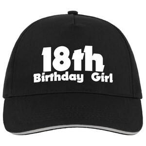 18th Birthday Girl Baseball Hat Cap Birthday Gift Present Birth Year ...