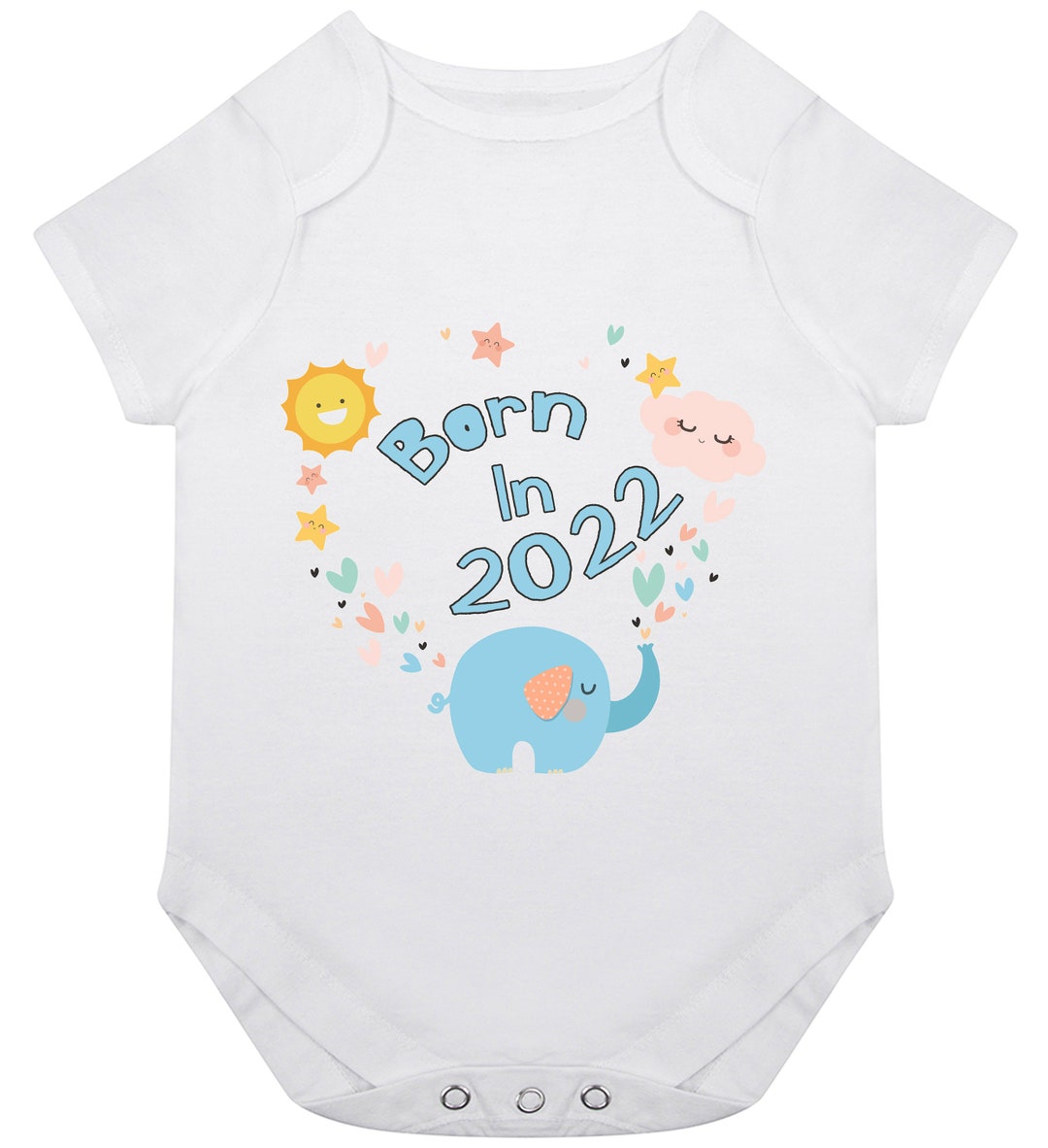 Born in 2022 Baby Grow Babygrow Any Name Birthday Kids Gift Idea Cool ...