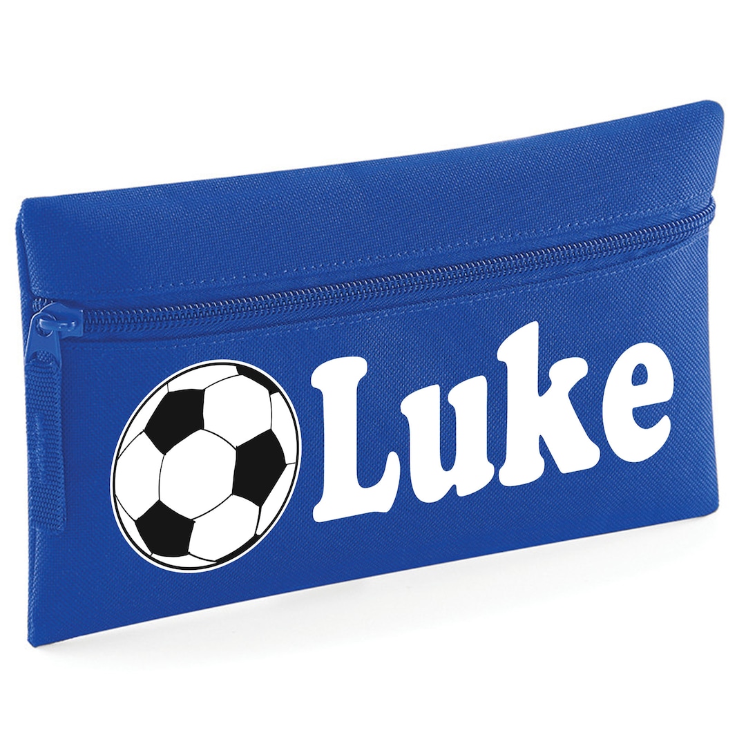 Personalised Football Pencil Case Any Name Choice of Colours Footballer ...