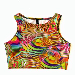 High Waisted Rave Bottom, Psychedelic Rave Top, Burning Man, EDC ...