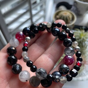 Mini Energy Vampire Protection Bracelet | Onyx, Tourmaline, Quartz ...