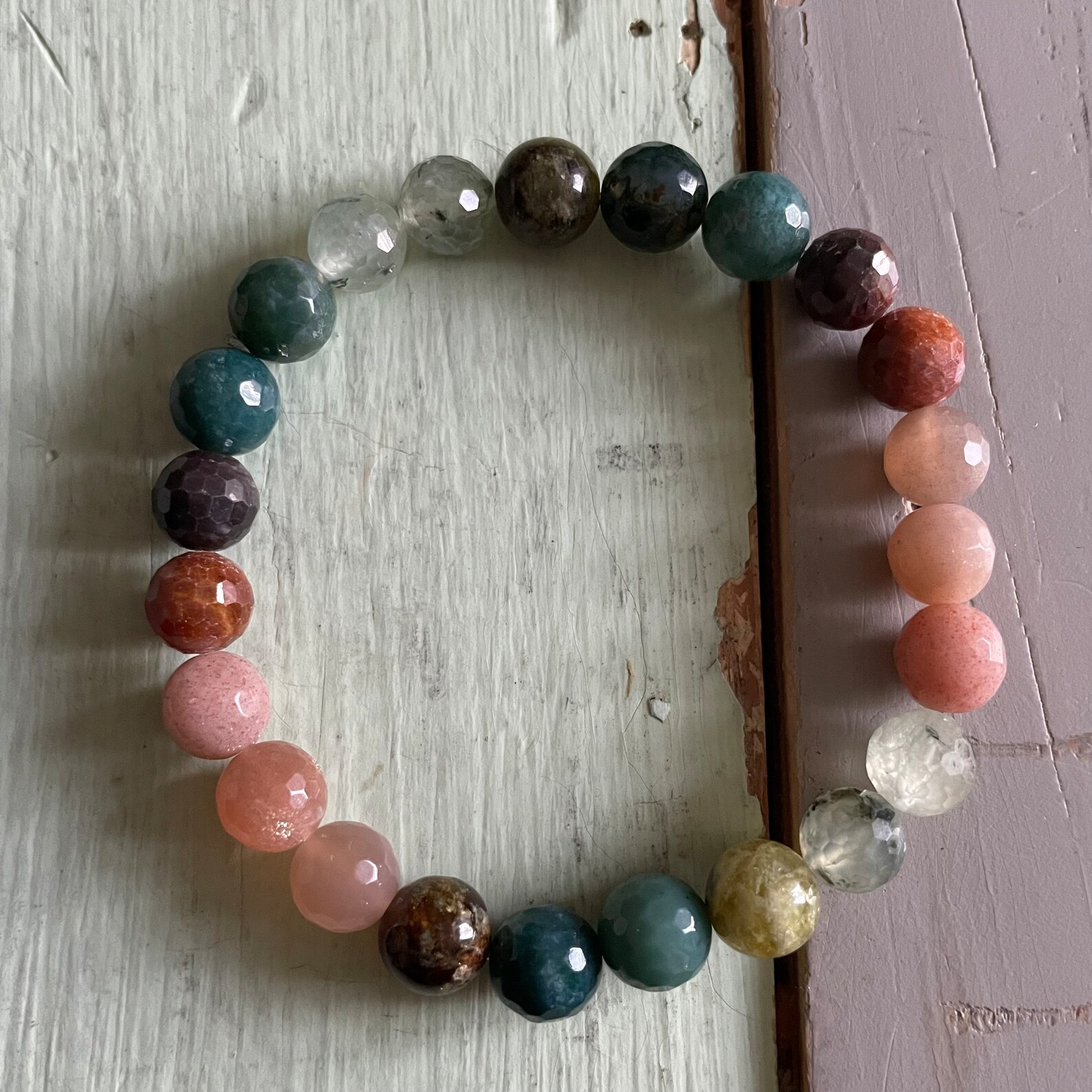 Choose Kindness Bracelet | Green Garnet, Moss Agate, Prehnite ...