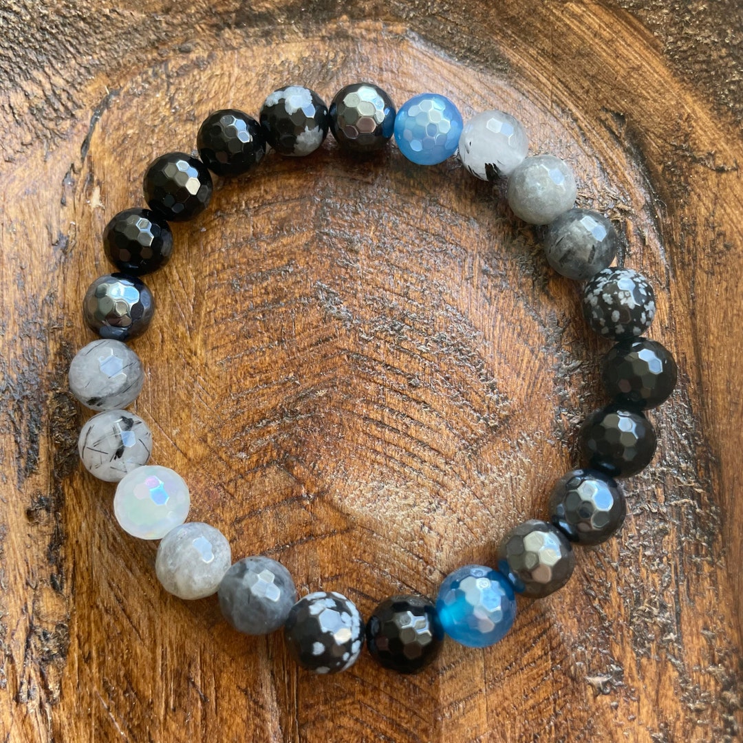 Energy Vampire Protection II Bracelet | Onyx, Obsidian, Quartz ...