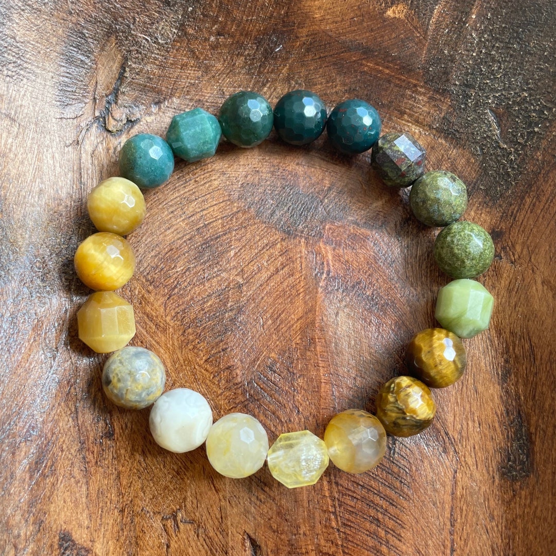 Moolah Bracelet | Chunky Bloodstone, Agate, Tiger Eye, Citrine, Jade ...