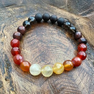 NEW Invincible Goddess Bracelet | Wood, Smoky Quartz, Red Tiger Eye, Carnelian, Agate + Citrine ...