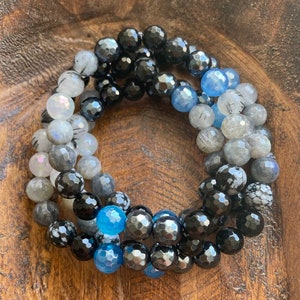 Energy Vampire Protection II Bracelet | Onyx, Obsidian, Quartz ...