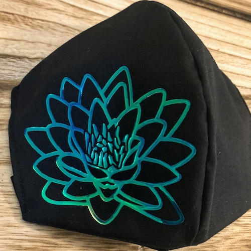 Iridescent Lotus Blossom Face Mask 3 Layers Available in | Etsy