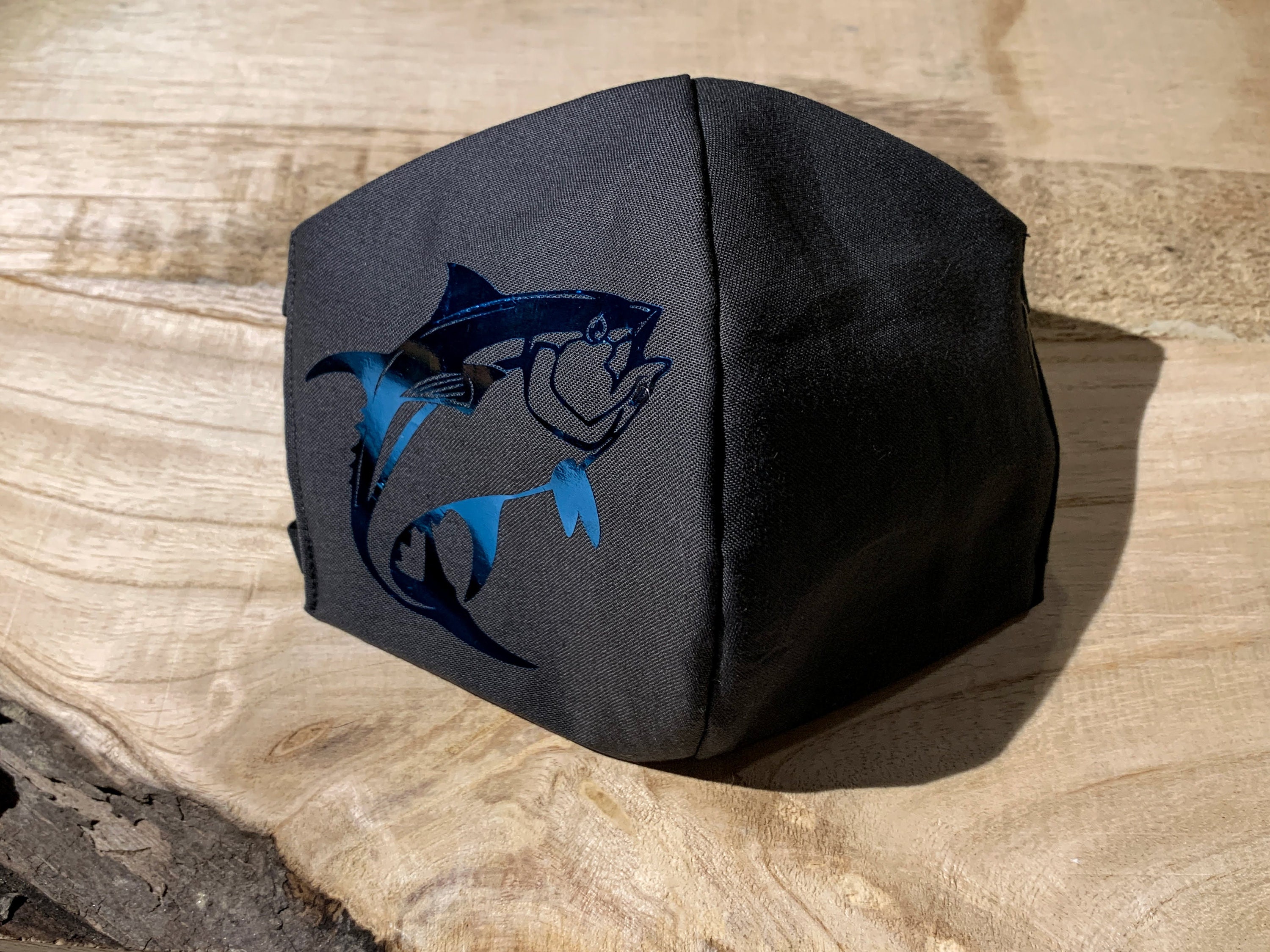 100% Cotton Ahi Tuna Fish Face Mask Dark Gray Solid Nose - Etsy.de