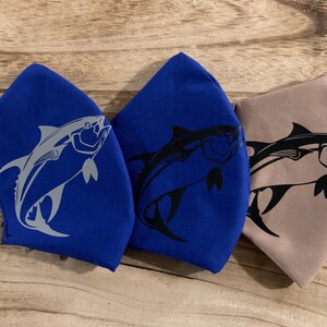 Ahi Tuna Fish Face Mask - Black is Available in 100% Cotton - Nose Wire ...