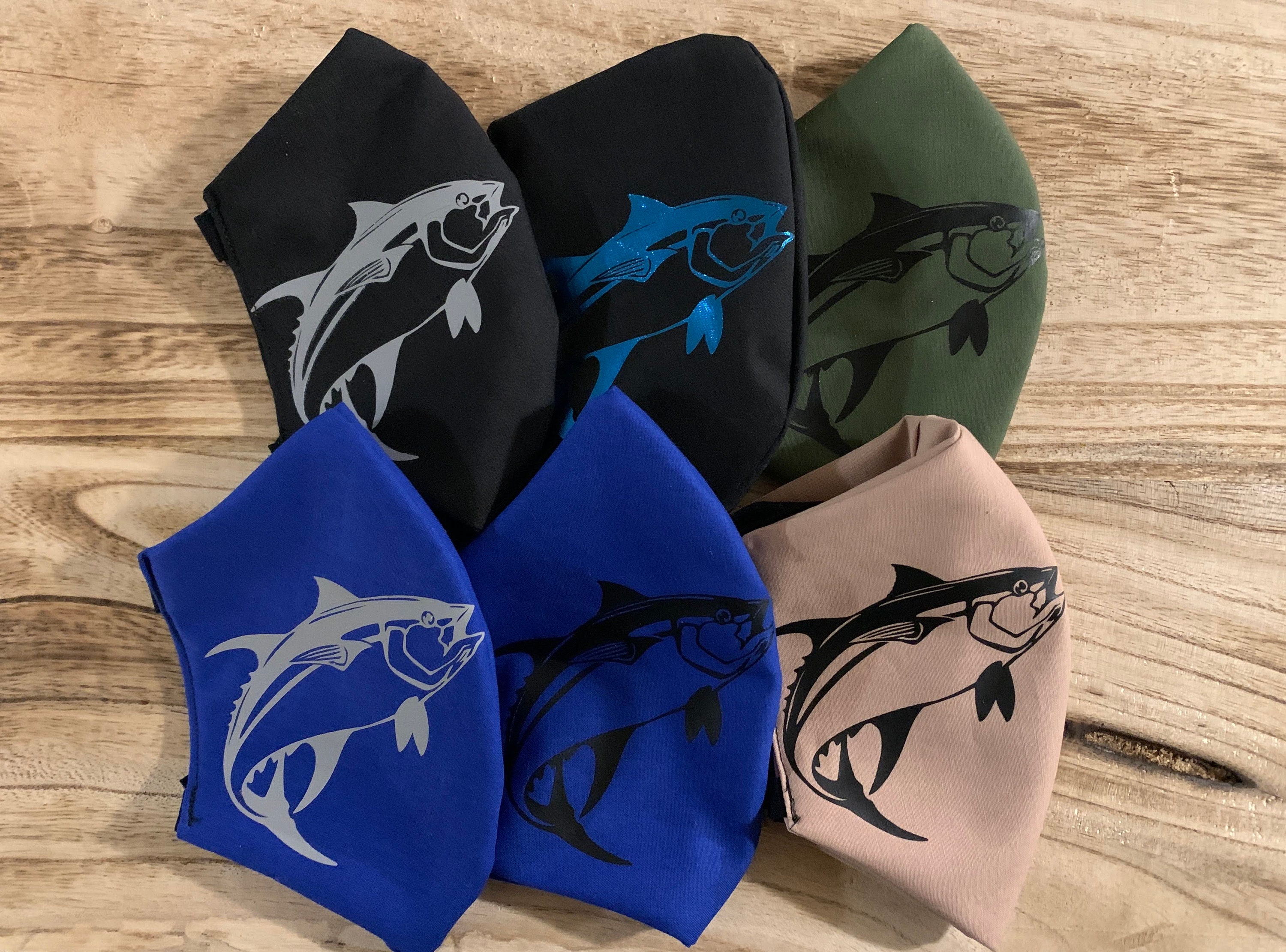 Ahi Tuna Fish Face Mask Black is Available in 100% Cotton - Etsy