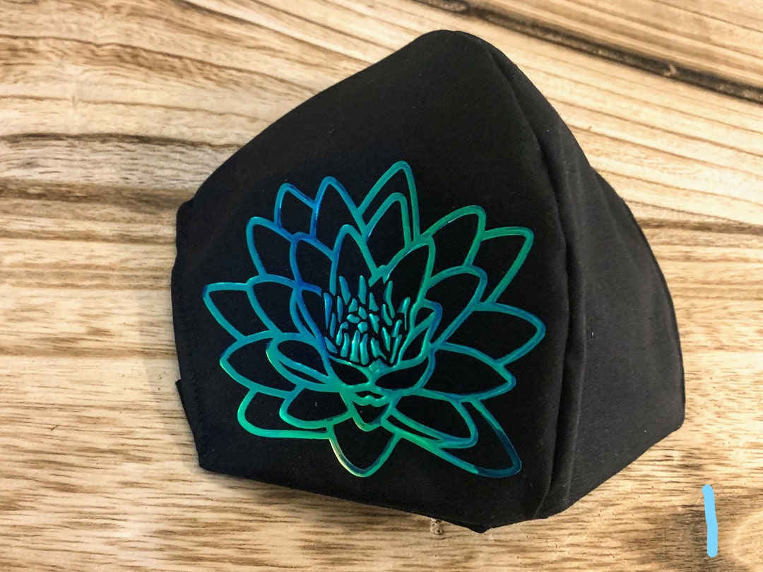 Iridescent Lotus Blossom Face Mask - 3 Layers - Available in 100% ...