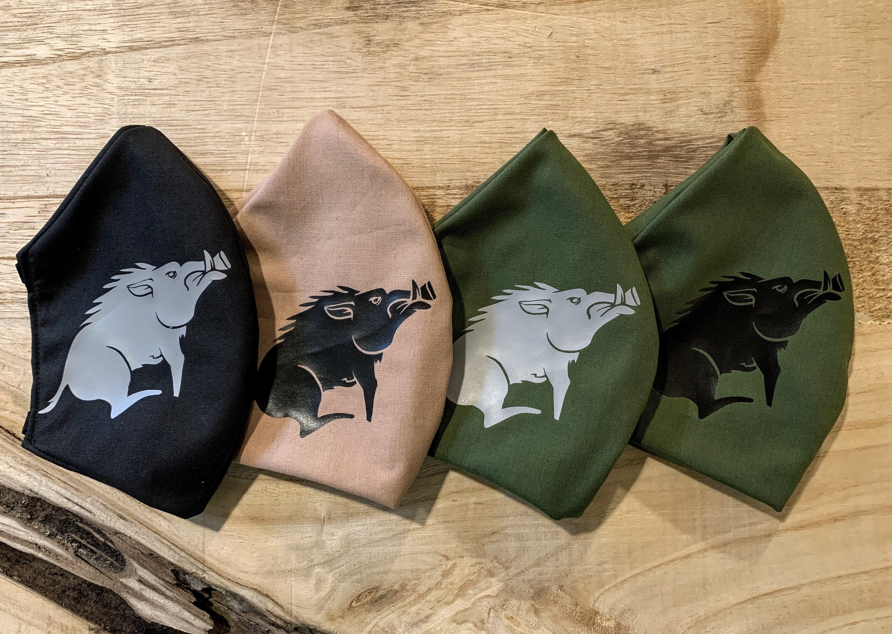 Wild Boar Face Mask - Nose Wire Optional- All Day Wear - Super Soft Ear ...