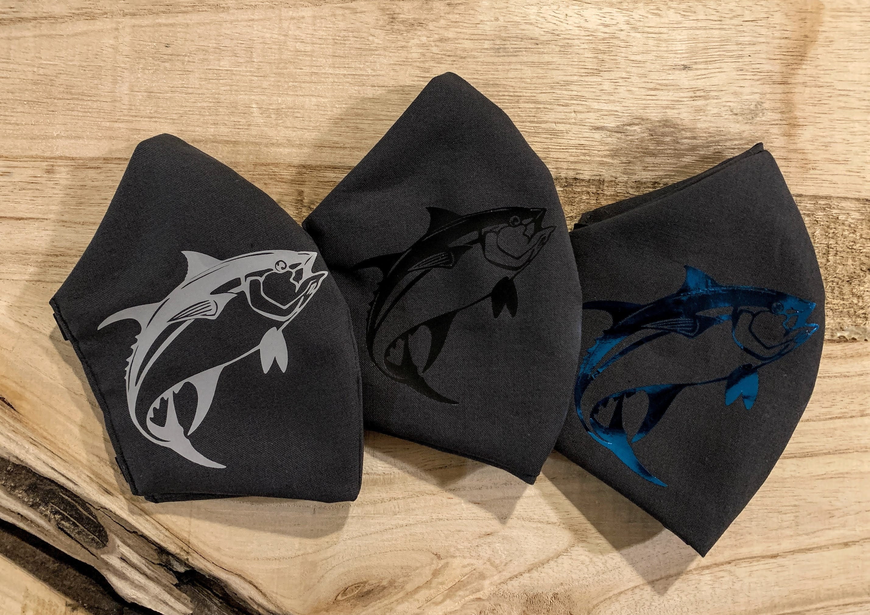 100% Cotton Ahi Tuna Fish Face Mask Dark Gray Solid Nose - Etsy.de