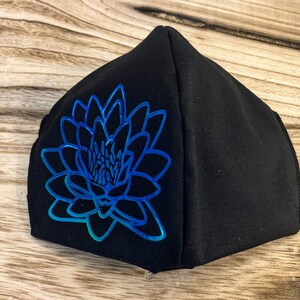 Iridescent Lotus Blossom Face Mask - 3 Layers - Available in 100% ...