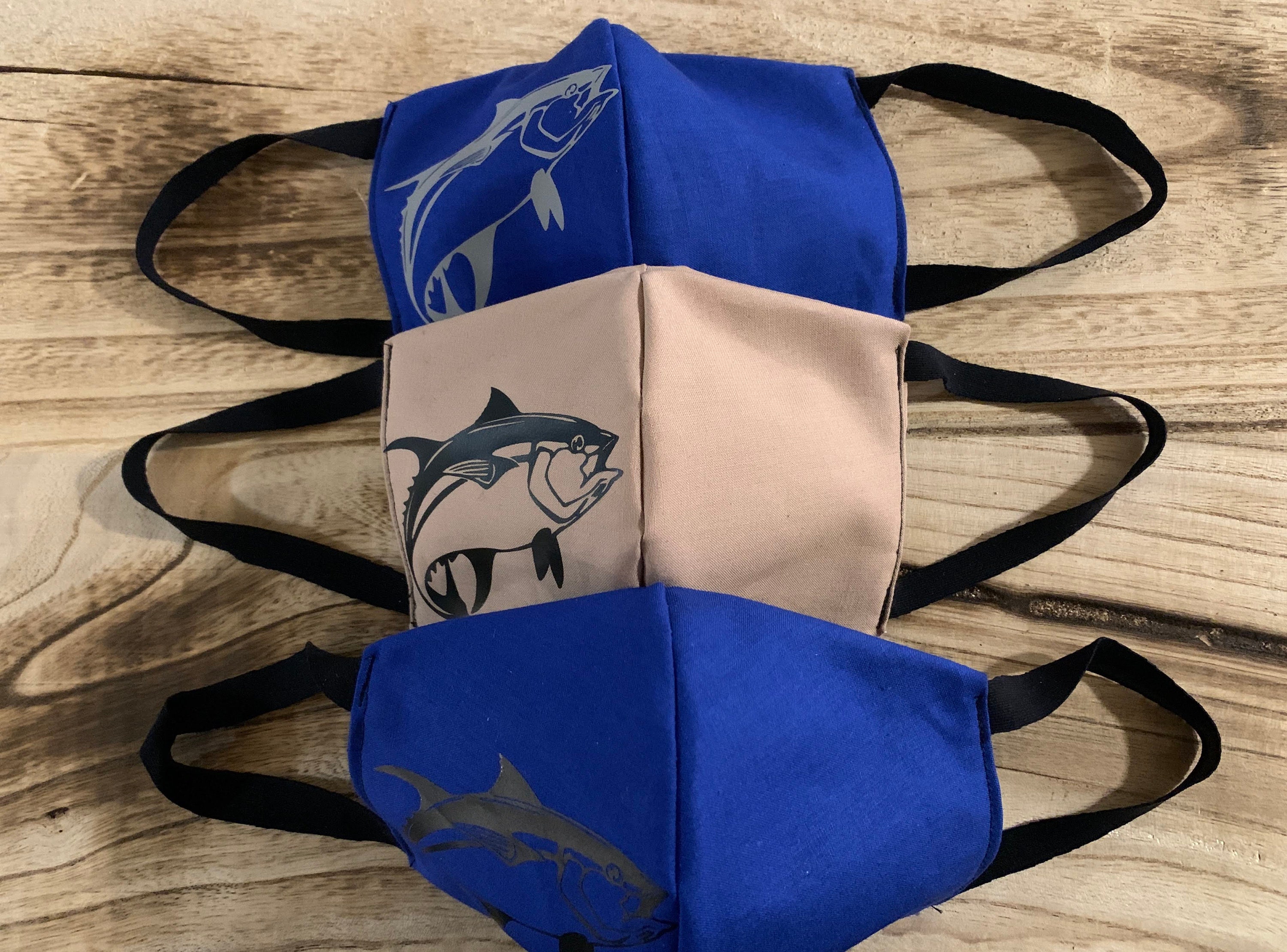 Ahi Tuna Fish Face Mask Black is Available in 100% Cotton - Etsy