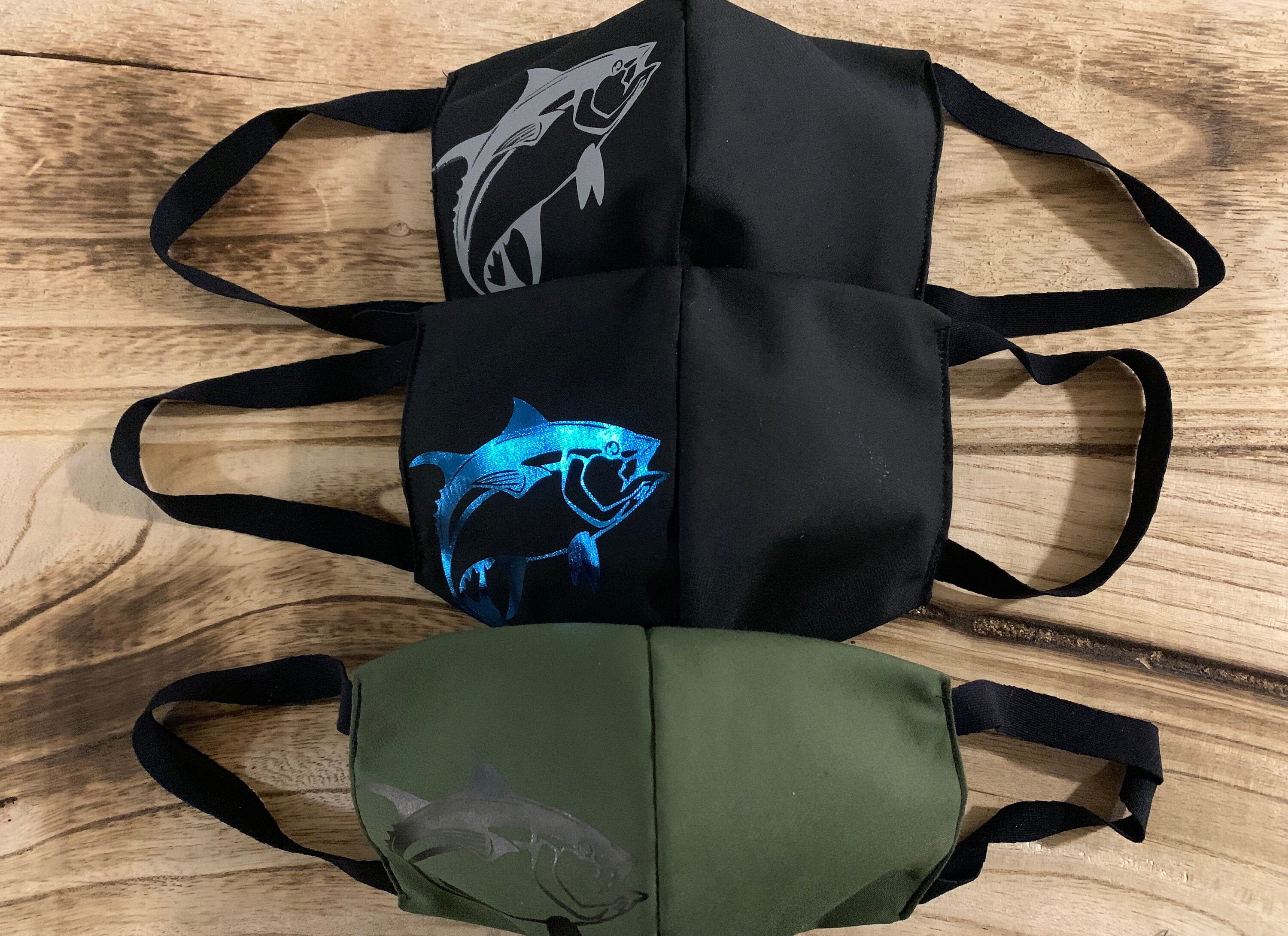 Ahi Tuna Fish Face Mask Black is Available in 100% Cotton - Etsy