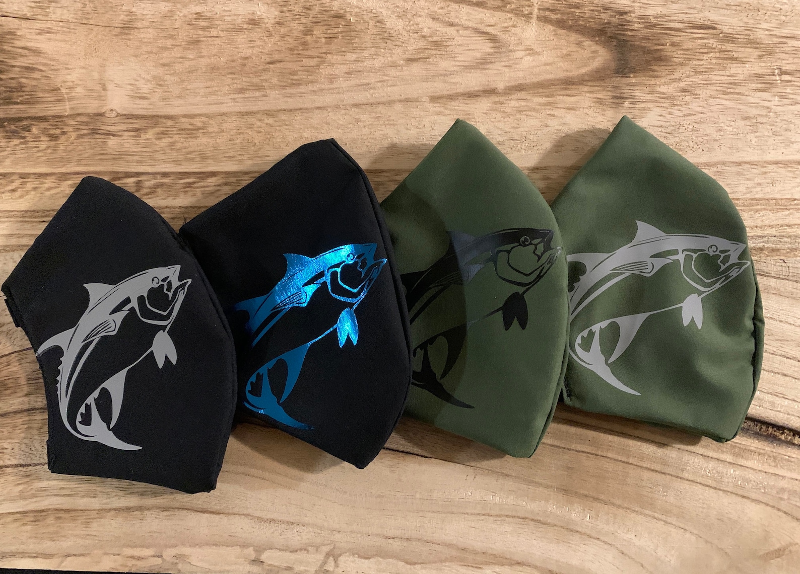 Ahi Tuna Fish Face Mask Black is Available in 100% Cotton | Etsy