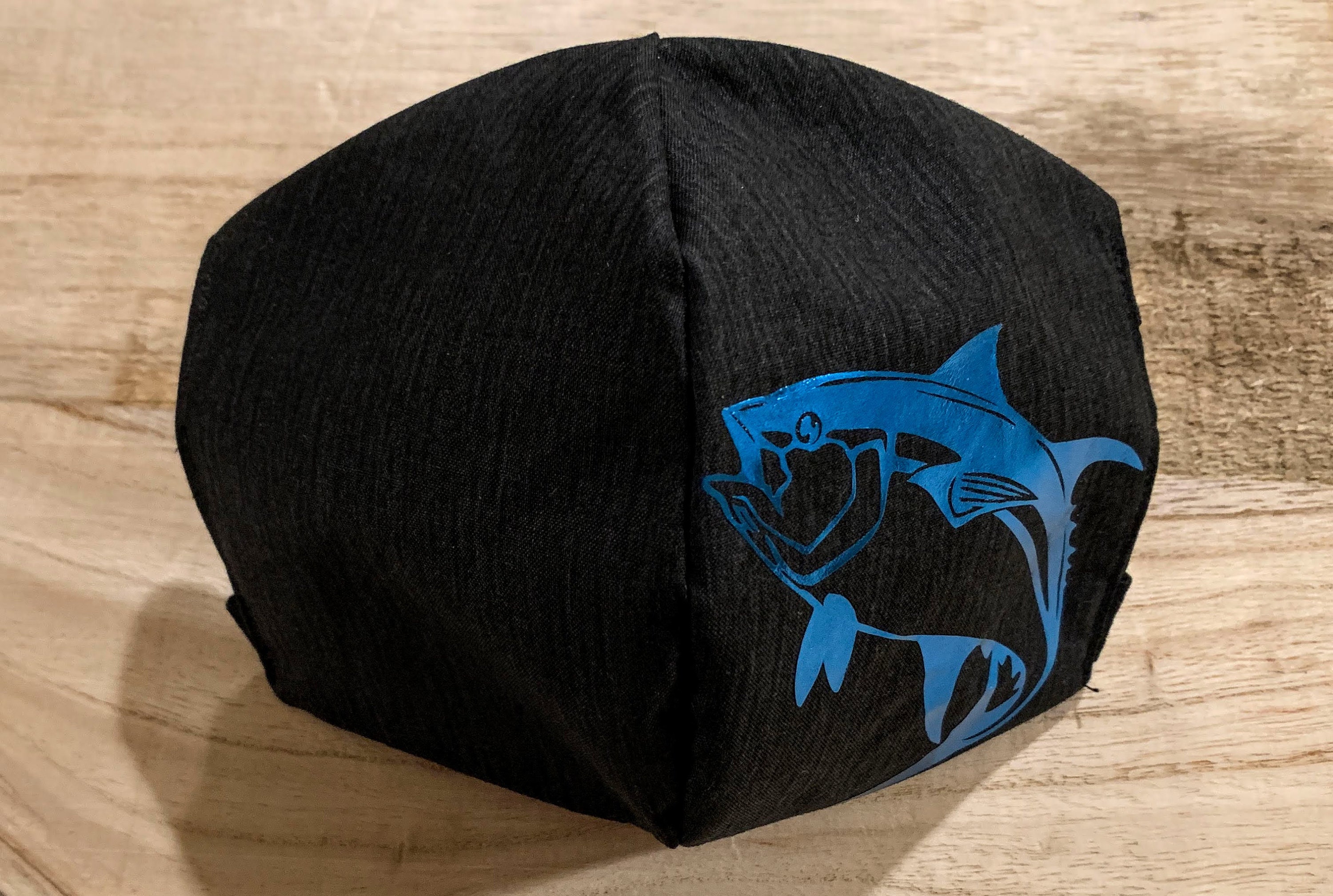 100% Cotton Blue Ahi Tuna Fish Face Mask Textured Dark Gray - Etsy