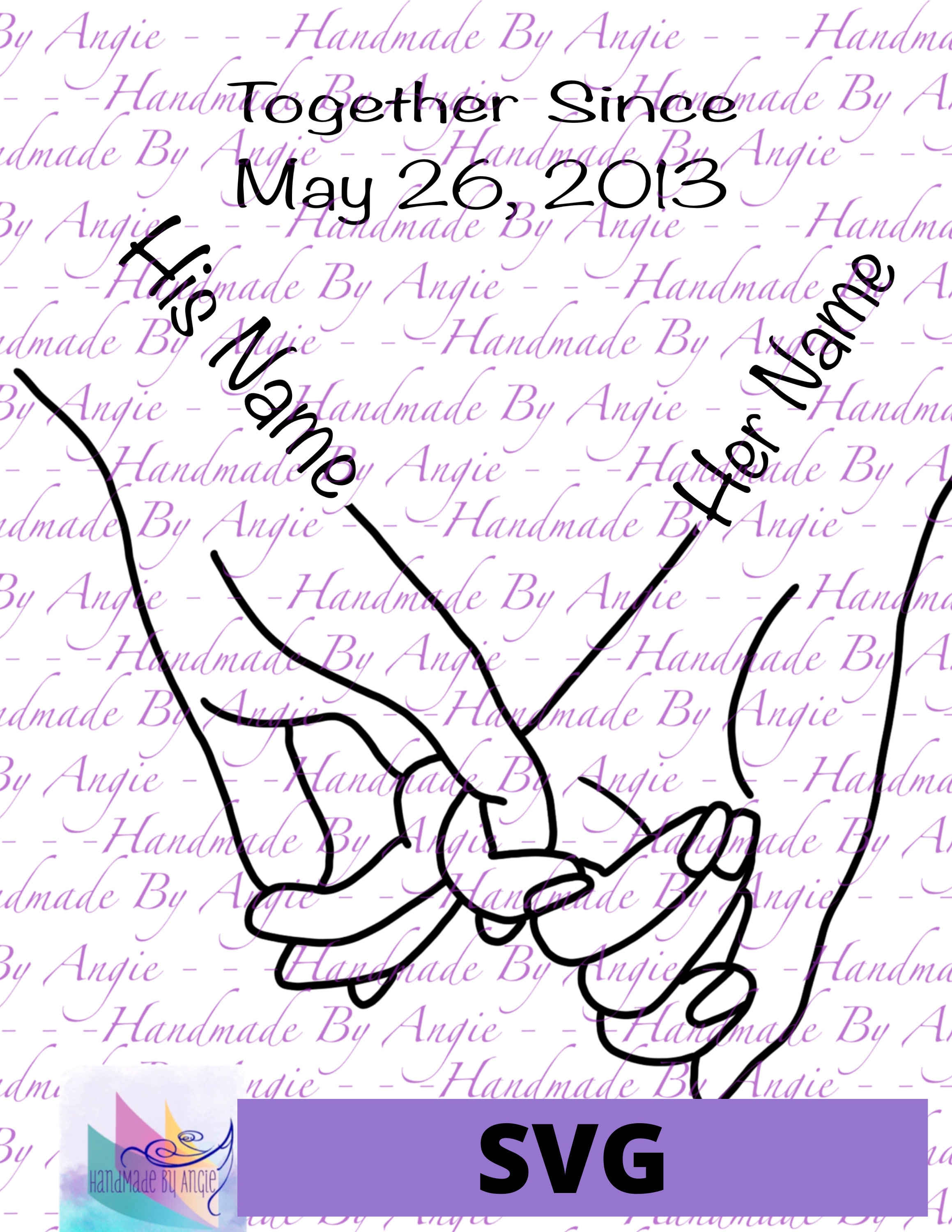 Holding Hands SVG Pinky Hold Love SVG Cut File Customize - Etsy