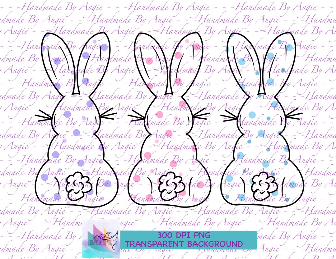 Colorful Pastel Polka Dot Easter Bunnies Design, Colorful Easter ...