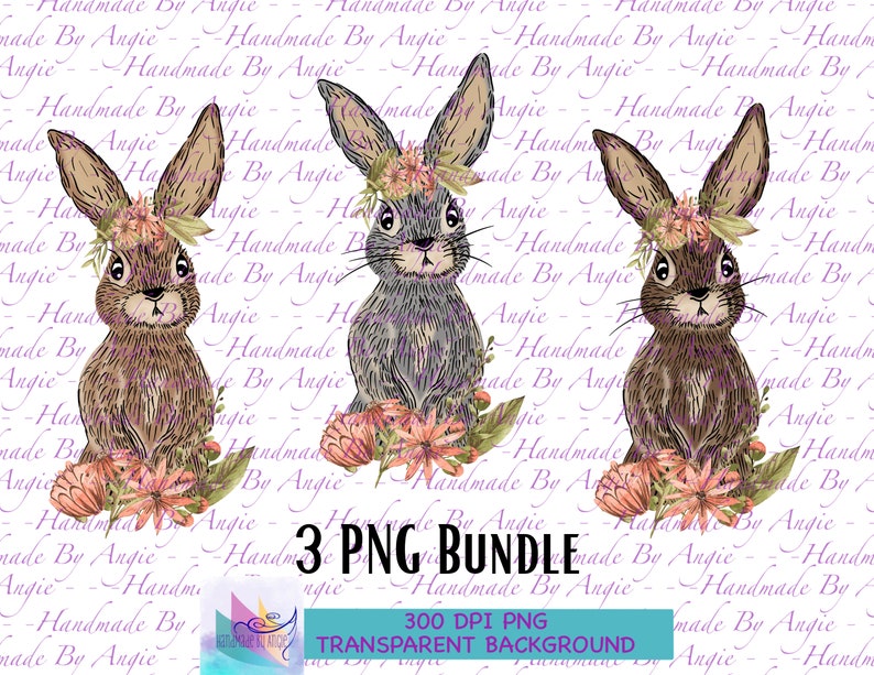 Easter Bunny Clipart Watercolor Png's Sublimation Bunny - Etsy