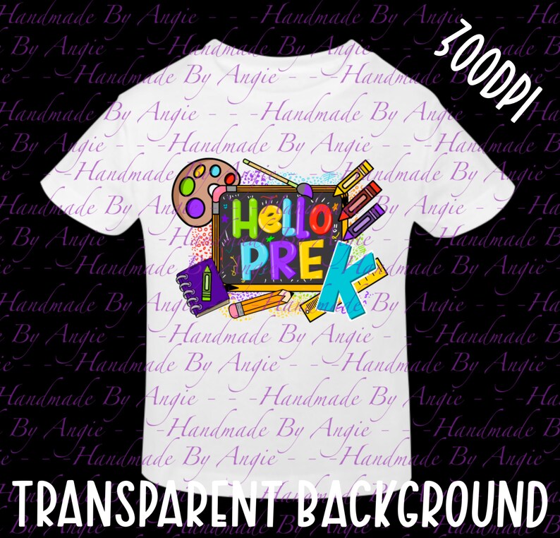 School Grade, Hello Pre K PNG Design, Elementary School, Instant ...