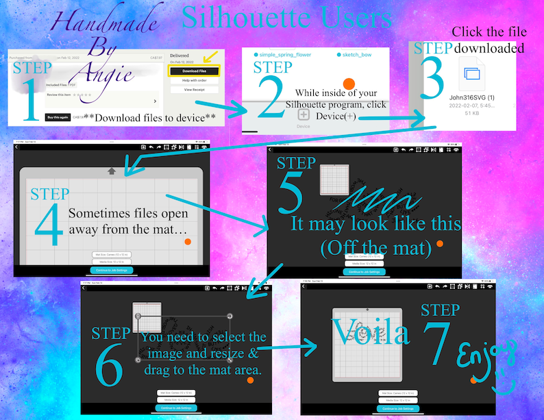 Blank Care Card Instruction SVG Templates, Add Your Own Personalized ...