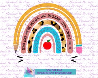 Teacher Rainbow Svg Bundleteacher Rainbow Pngpencil Rainbow - Etsy