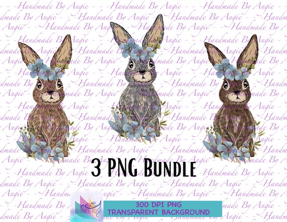 Easter Bunny Clipart Watercolor Png's Sublimation Bunny | Etsy
