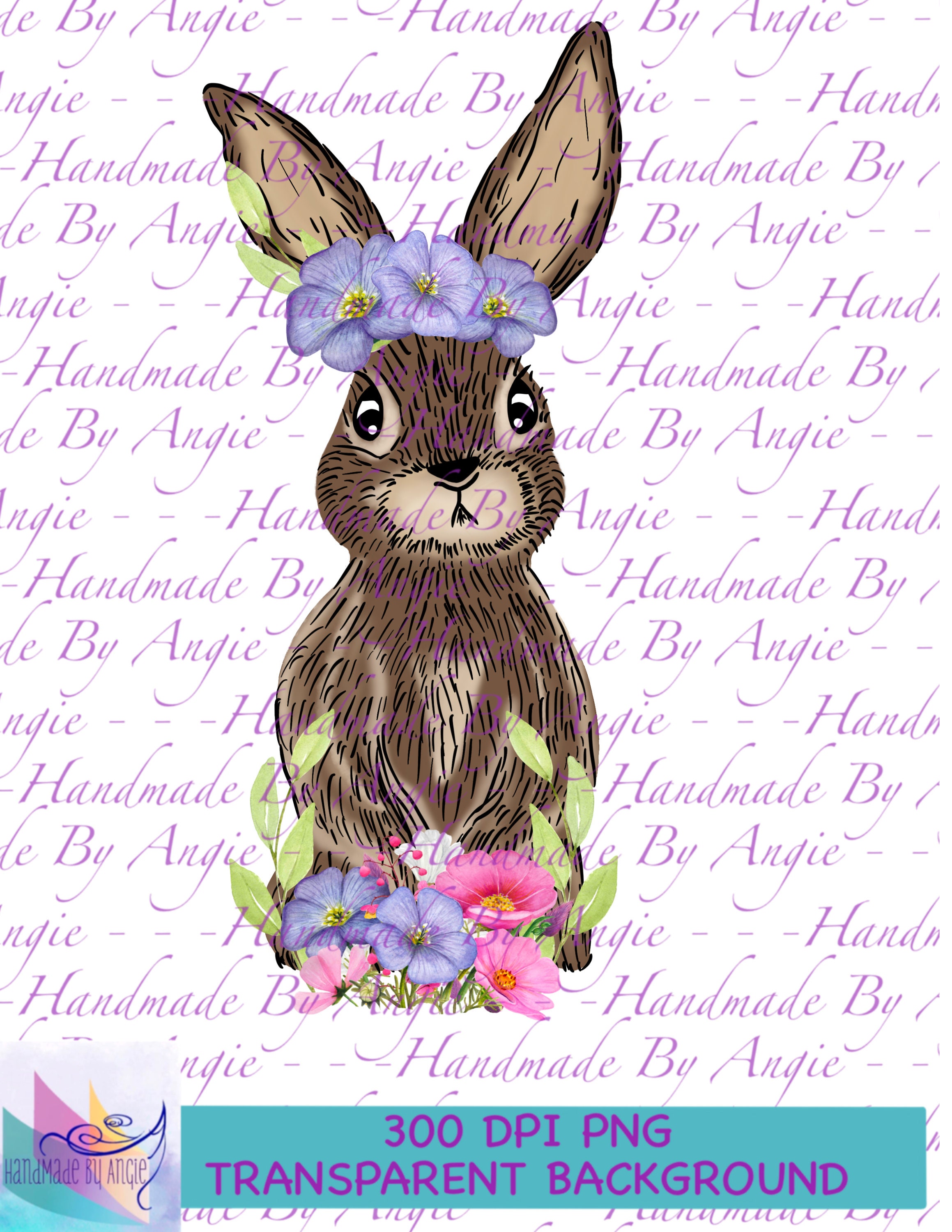 Easter Bunny Clipart Watercolor Png's, Sublimation, Bunny, Easter ...