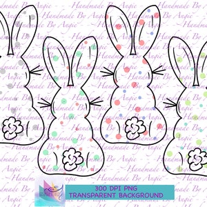 Colorful Pastel Polka Dot Easter Bunnies Design, Colorful Easter ...