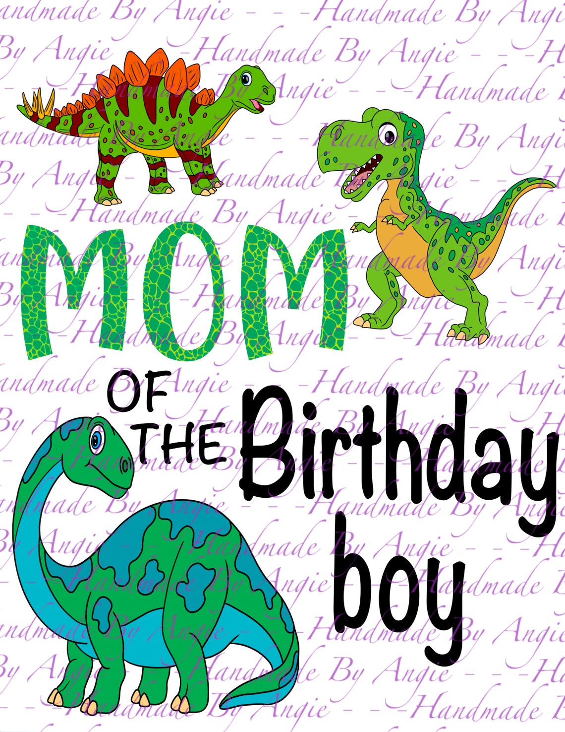 Third Birthday Dino Family Png's Happy Birthday - Etsy