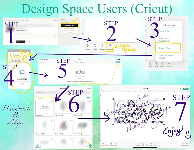 Blank Care Card Instruction SVG Templates, Add Your Own Personalized ...