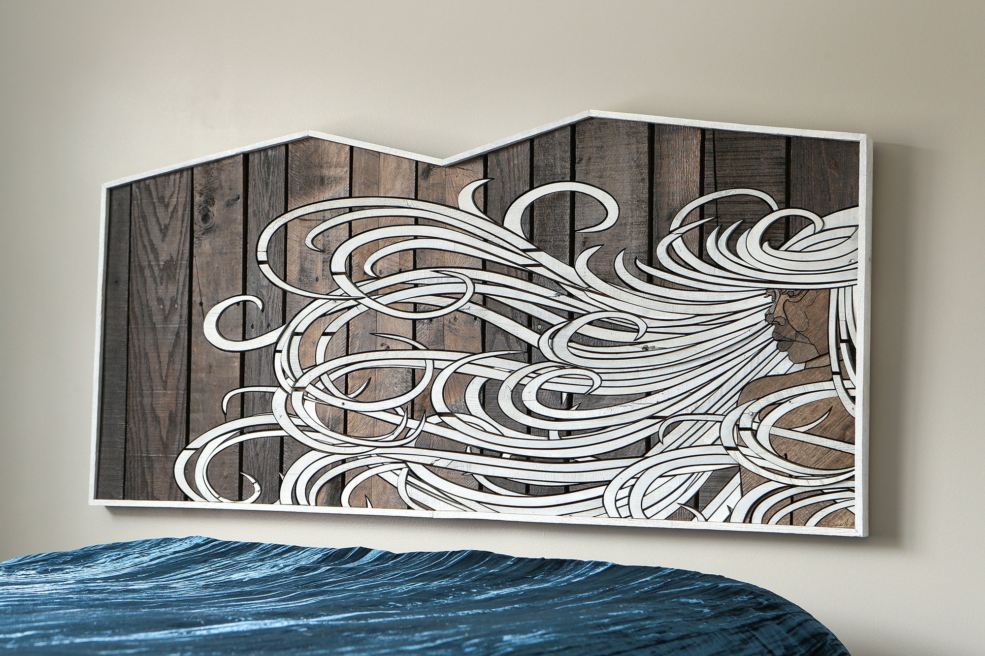 Muse Mosaic, Rustic Headboard, Rustic Furniture, Reclaimed Wood Bedroom ...