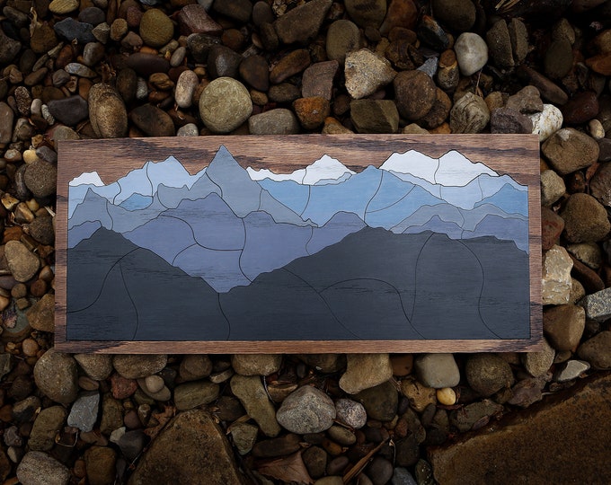 Blue Ridge Wood Puzzle, Preschool Toddler Puzzle, Nursery Artwork, Blue ...