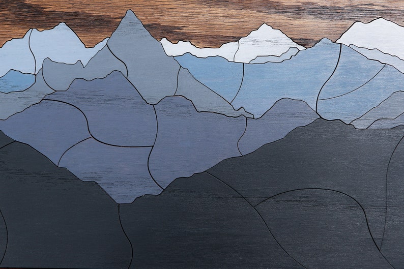 Blue ridge wood puzzle preschool toddler puzzle nursery | Etsy