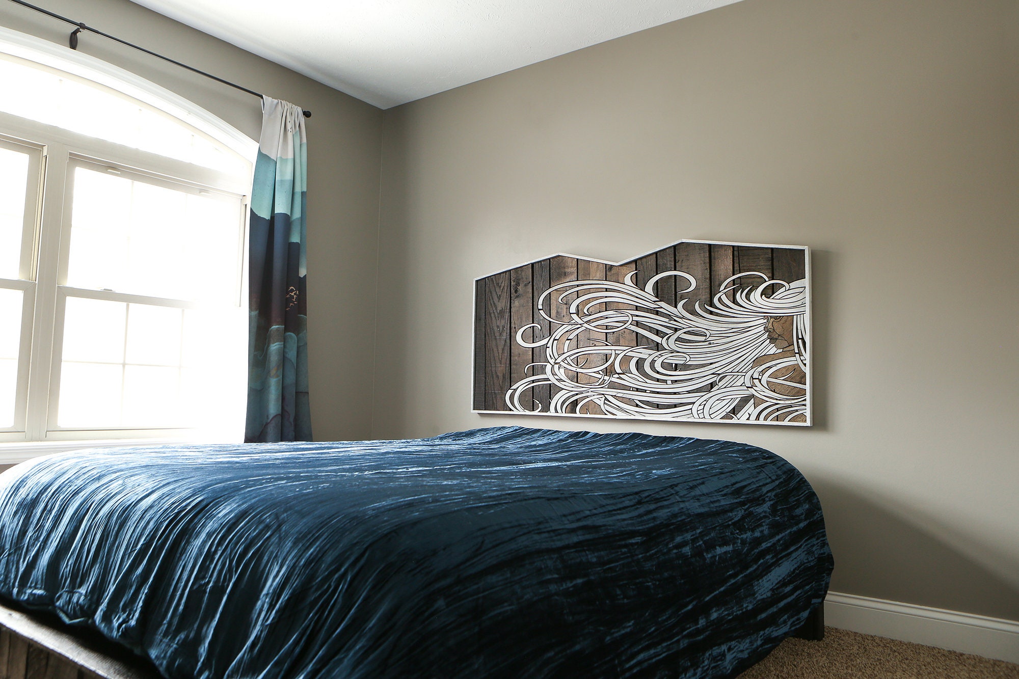Muse Mosaic, Rustic Headboard, Rustic Furniture, Reclaimed Wood Bedroom ...