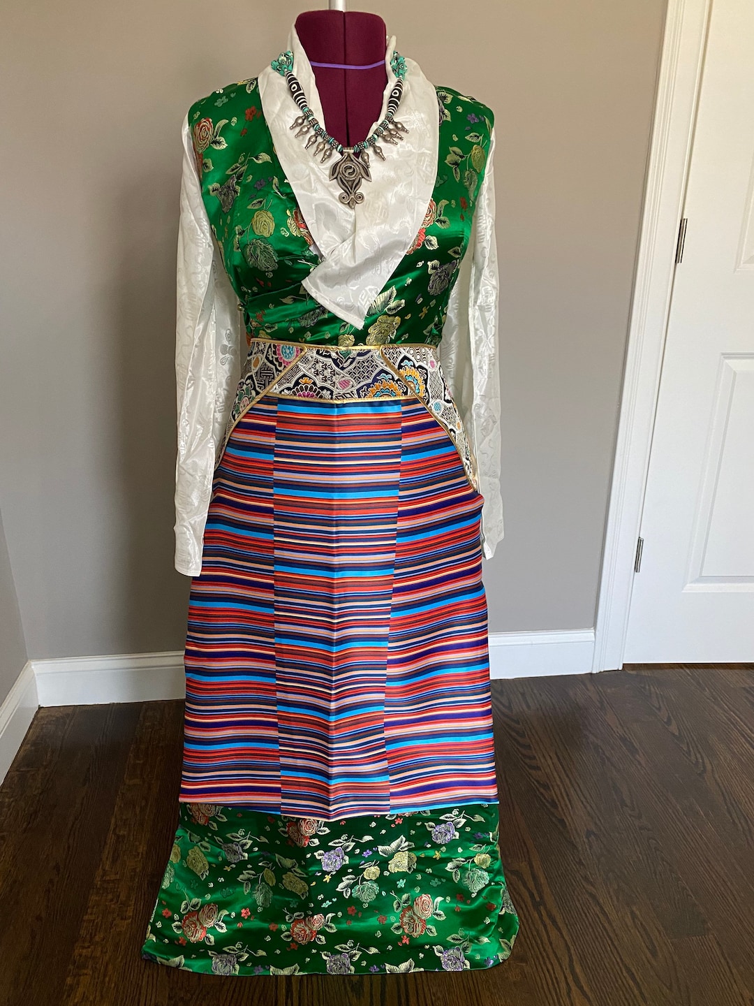 Silk and Brocade Tibetan Pangden / Apron for Chuba / Baku / Bakhu - Etsy