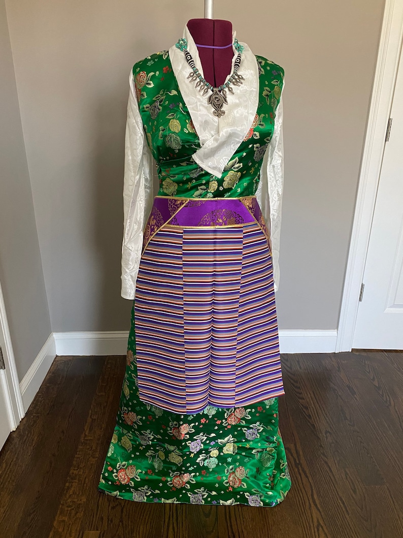 Silk and Brocade Tibetan Pangden / Apron for Chuba / Baku / Bakhu - Etsy