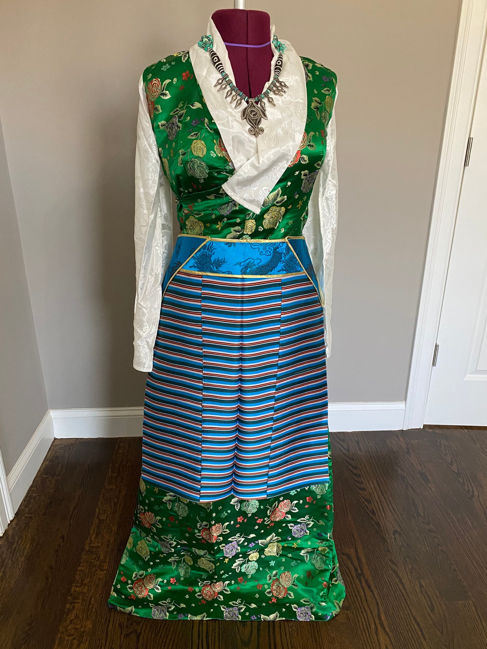 Silk and Brocade Tibetan Pangden / Apron for Chuba / Baku / - Etsy