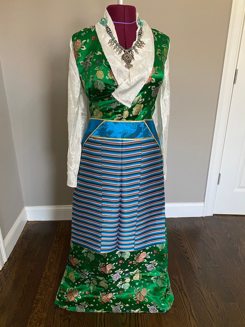 Silk and Brocade Tibetan Pangden / Apron for Chuba / Baku / Bakhu - Etsy