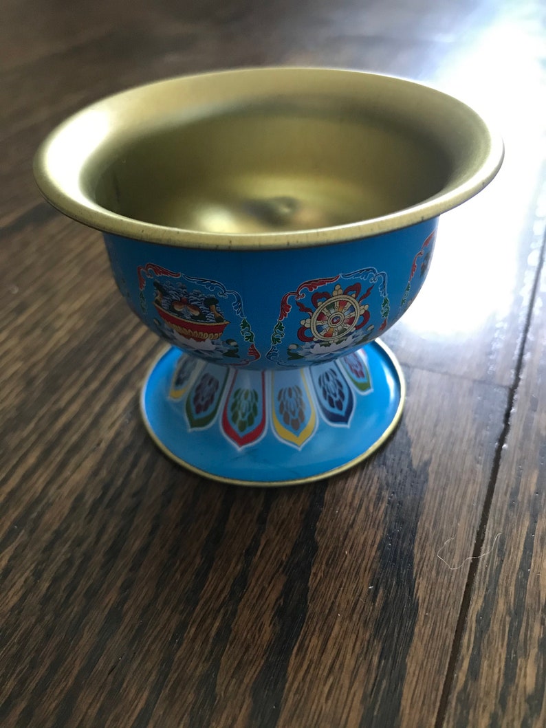 Tibetan Offering Bowl / Yonchap With the 8 Lucky Signs on It - Etsy