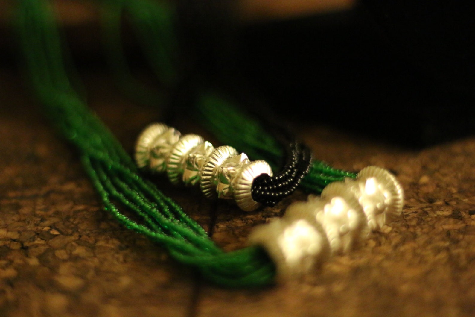 Silver Nepali Tilri in Red or Green or Black Poth or - Etsy