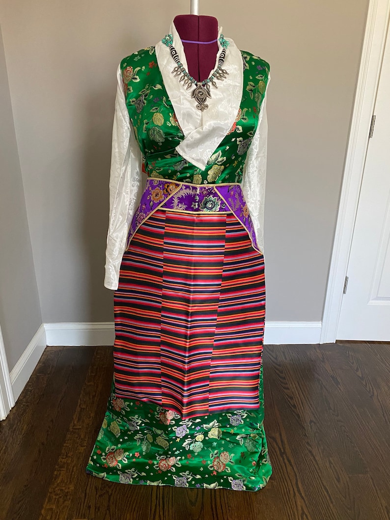 Silk and Brocade Tibetan Pangden / Apron for Chuba / Baku / - Etsy