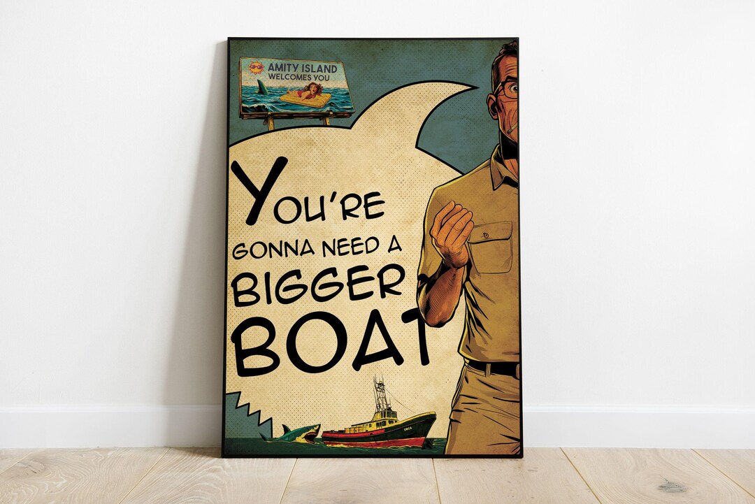 Jaws Poster | Vintage Wall Art | Movie Quote | Comic Book Print - Etsy