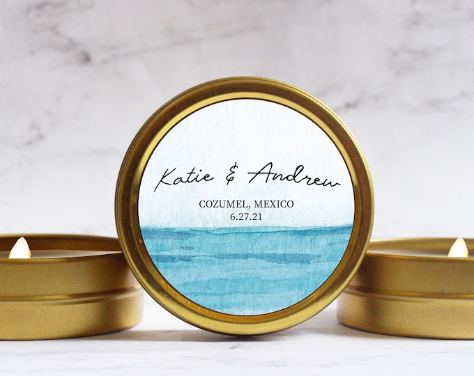 Beach Theme Wedding Favors Travel Wedding Favor Candles | Etsy